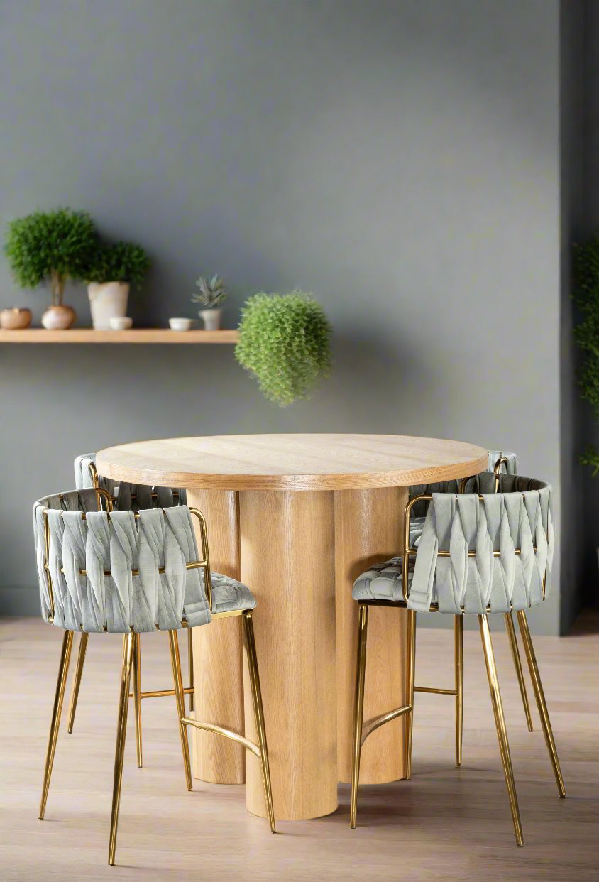 Statements by J Balmain 5-Piece Counter Height Round Dining Set with ...