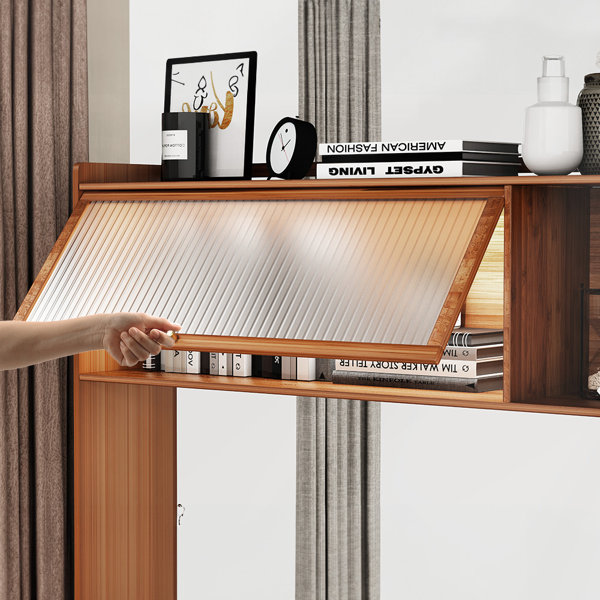 Winston Porter Rasheena Writing Desk with Hutch Bookshelves for Home ...