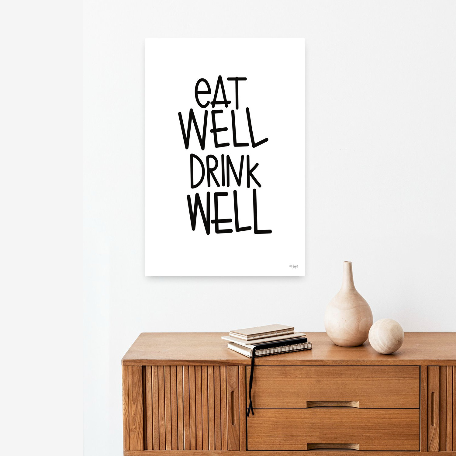 Ophelia & Co. Eat Well Drink Well Abstract Contemporary Art | Wayfair