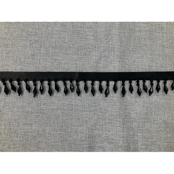 Rose Lace And Braid Crystal Beaded Fringe 1.5" Width Trim Sold By the ...