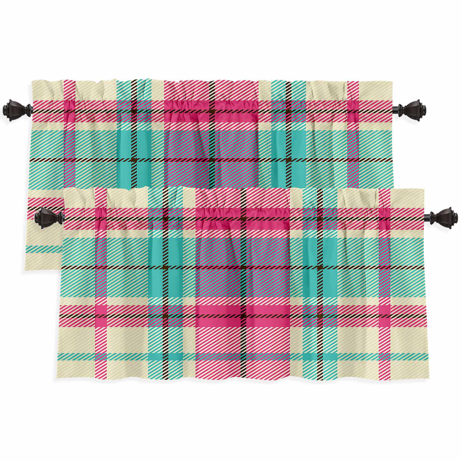 Ophelia & Co. Red 52"W Abstract Plaid Britain Celtic Check Window ...
