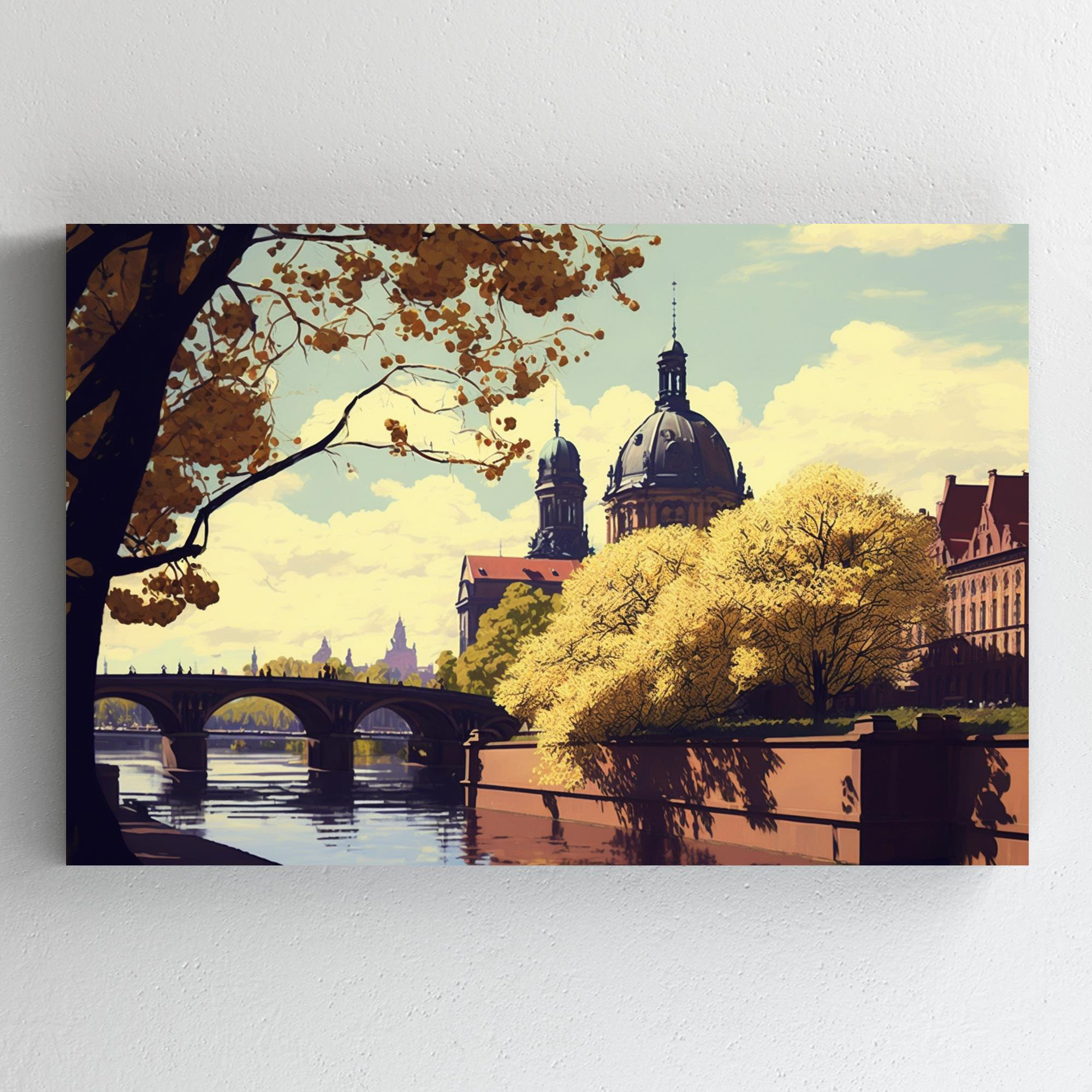 Winston Porter Chrishaud Mansion Next To The River In Hamburg On Canvas ...