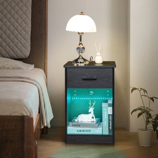 Wrought Studio™ Damisi 1 - Drawer Nightstand | Wayfair
