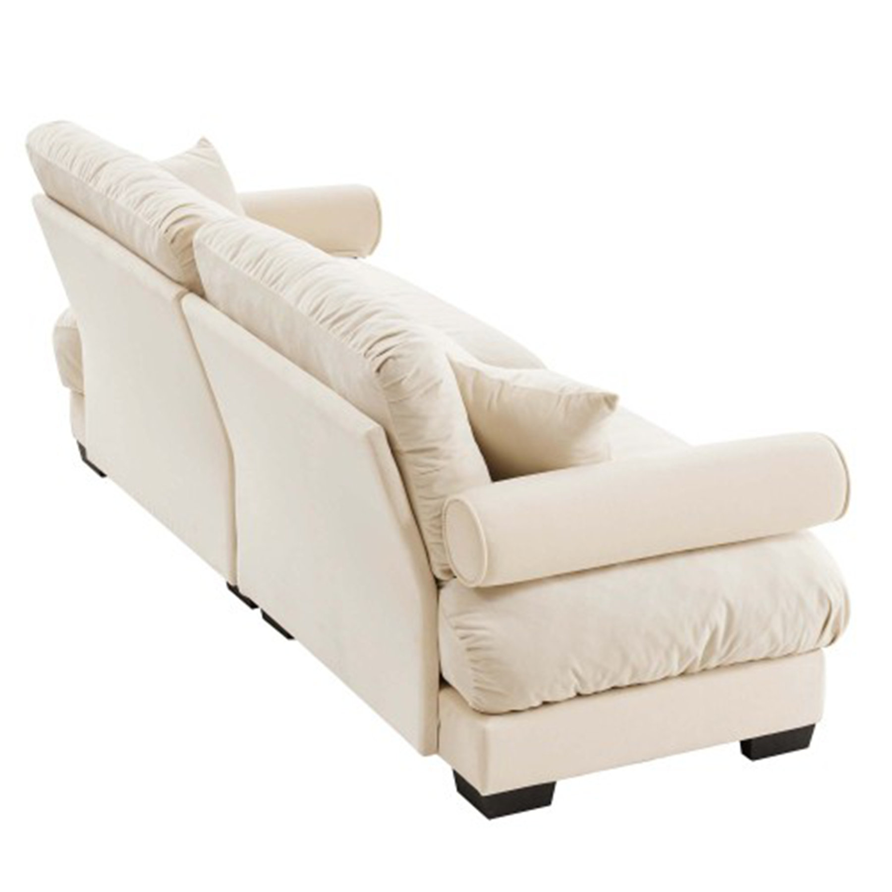 Latitude Run® Large Size Modern Two-seater Sofa with Bolstered Armrests ...