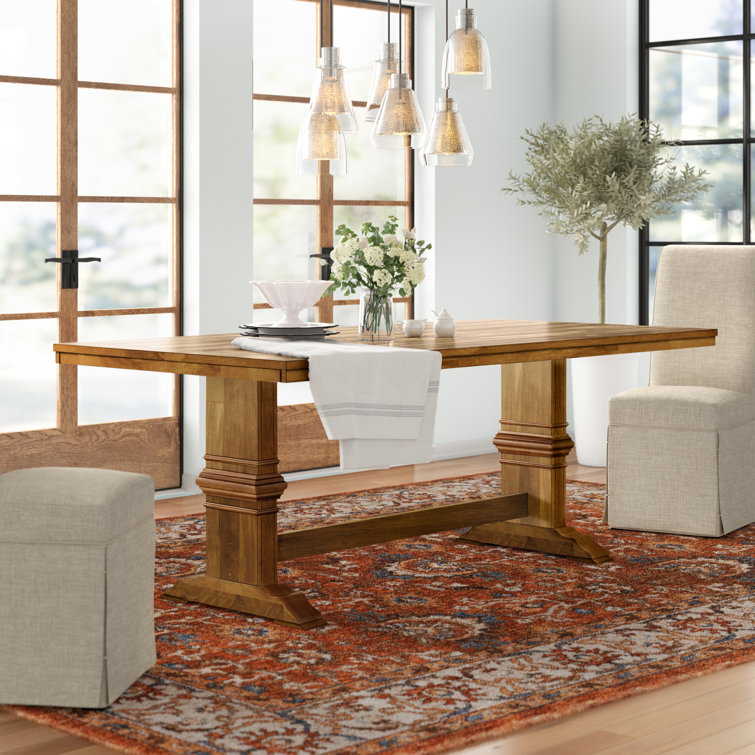 Three Posts Fortville Solid Wood Dining Table & Reviews - Wayfair Canada