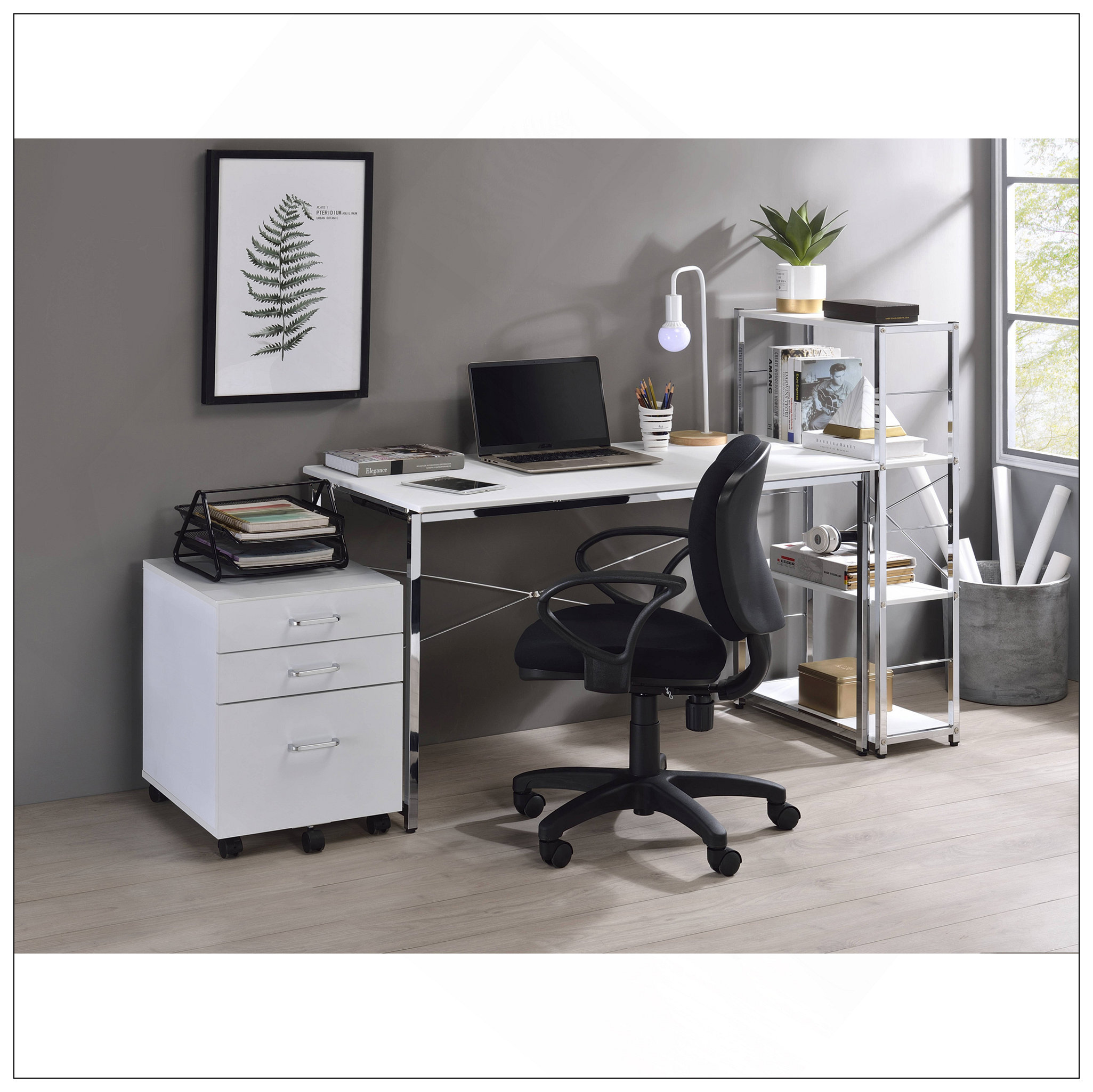 Inbox Zero Modern And Stylish Writing Desk With Sturdy Construction For ...