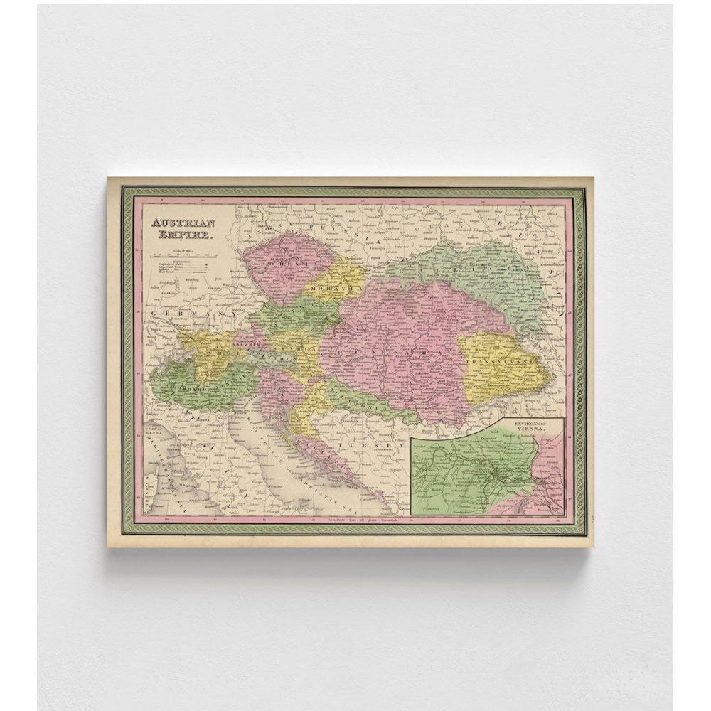 WeFrameArt Austrian Empire 1849 By Vintage Maps, World History Poster ...