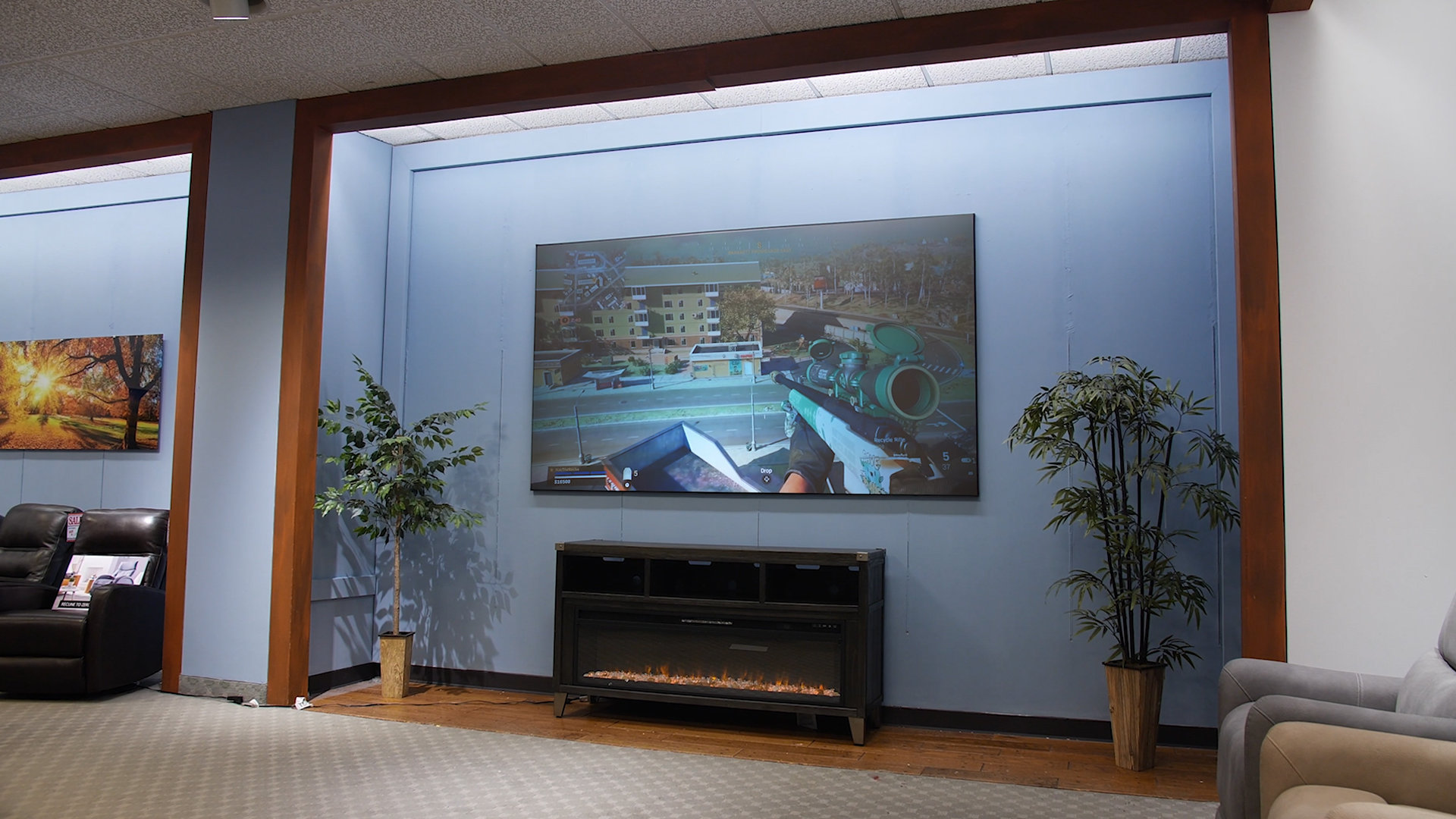 Elite Screens Aeon CineGrey 5D Series Fixed Frame Wall Mounted ...