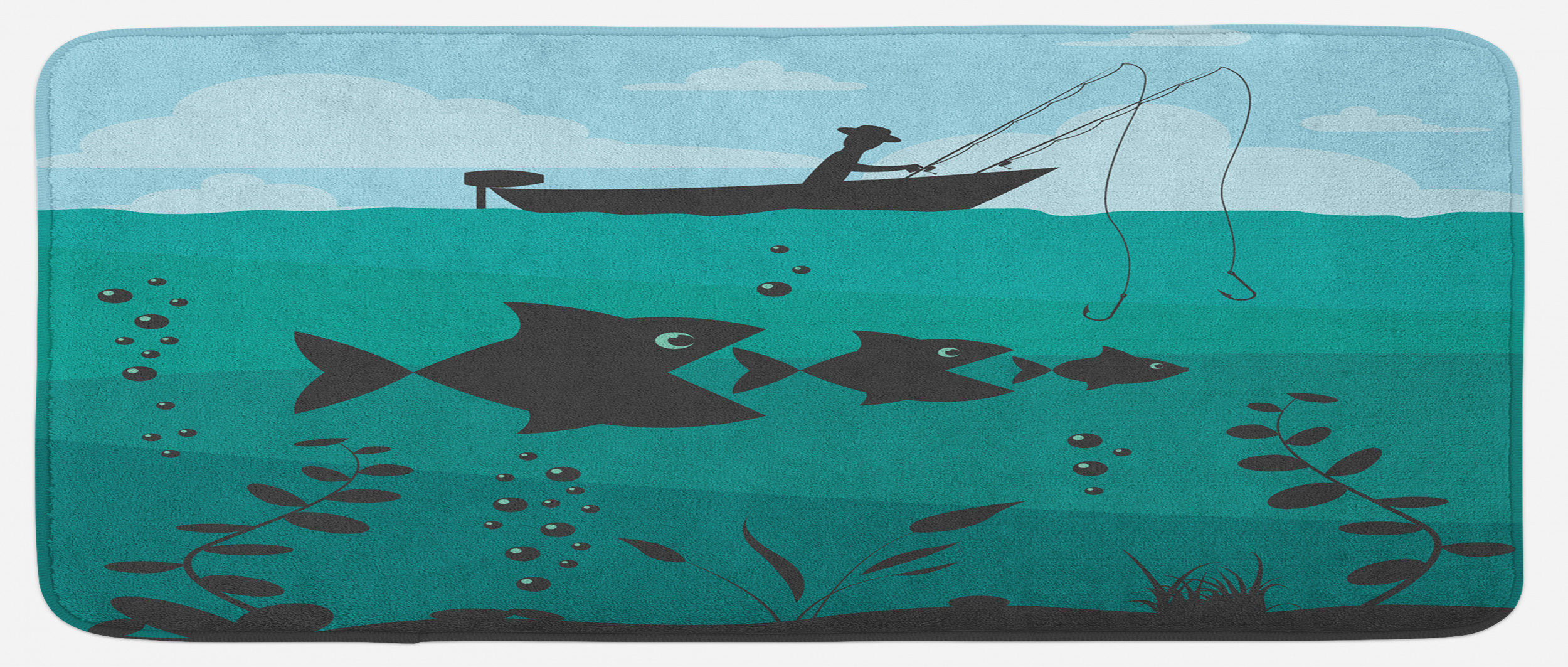East Urban Home Fishing Kitchen Mat | Wayfair