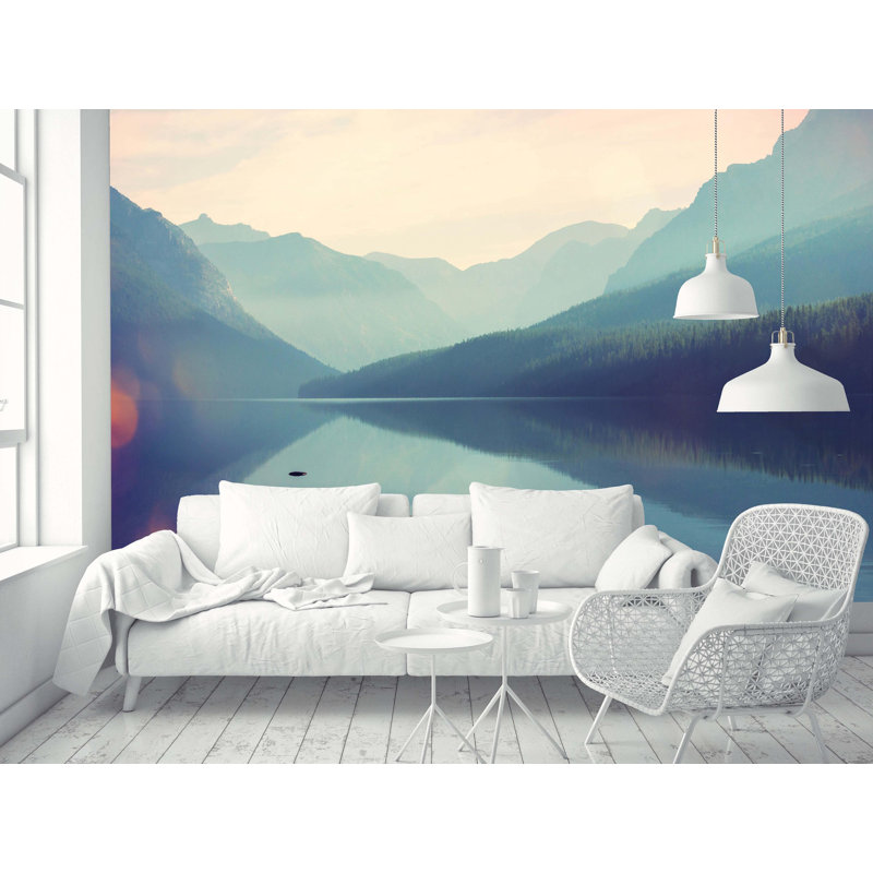 Millwood Pines Macsen Removable Watercolor Glacier National Park Wall ...