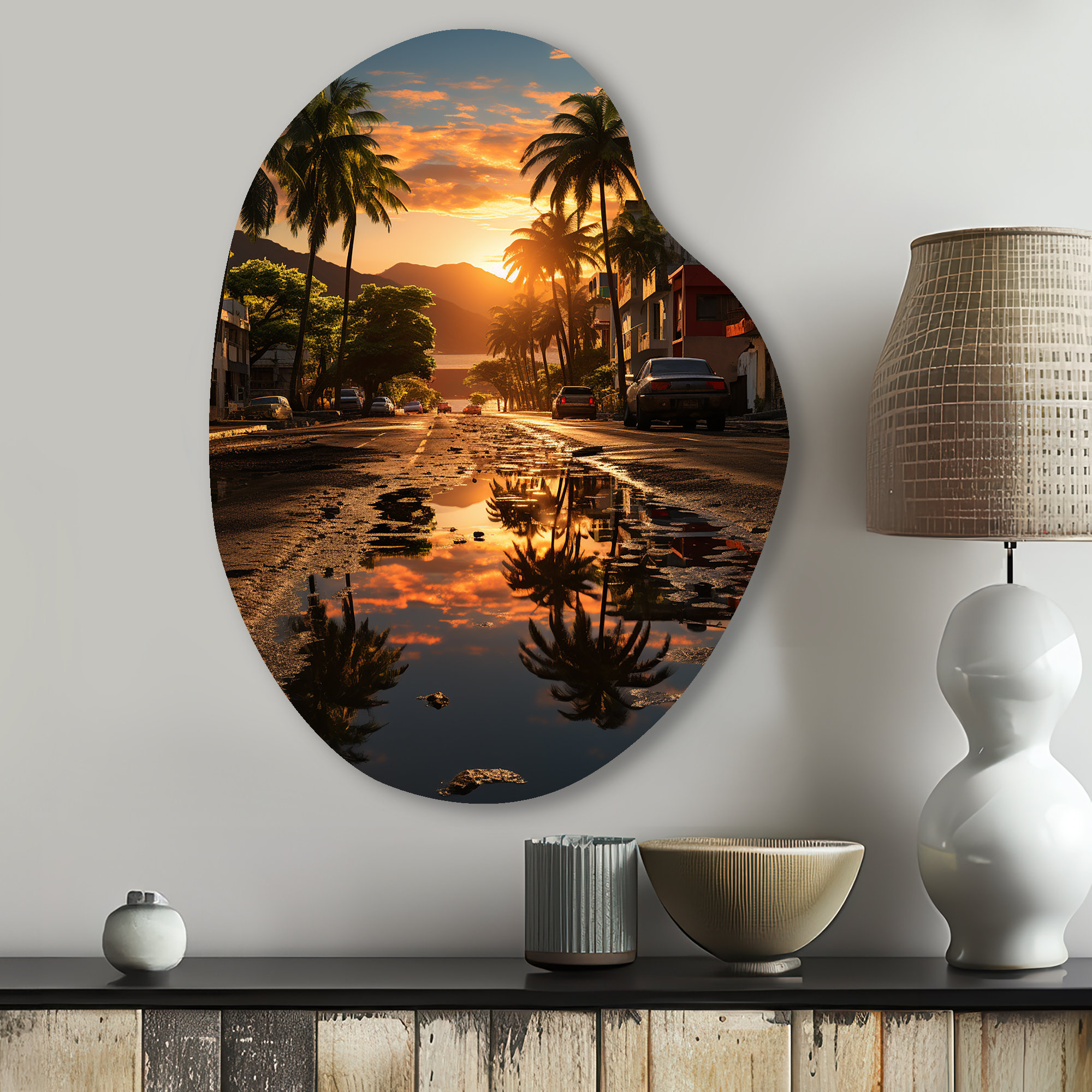Design Art Puerto Rico Landscape - Puerto Rico Pear Shape Asymmetric ...