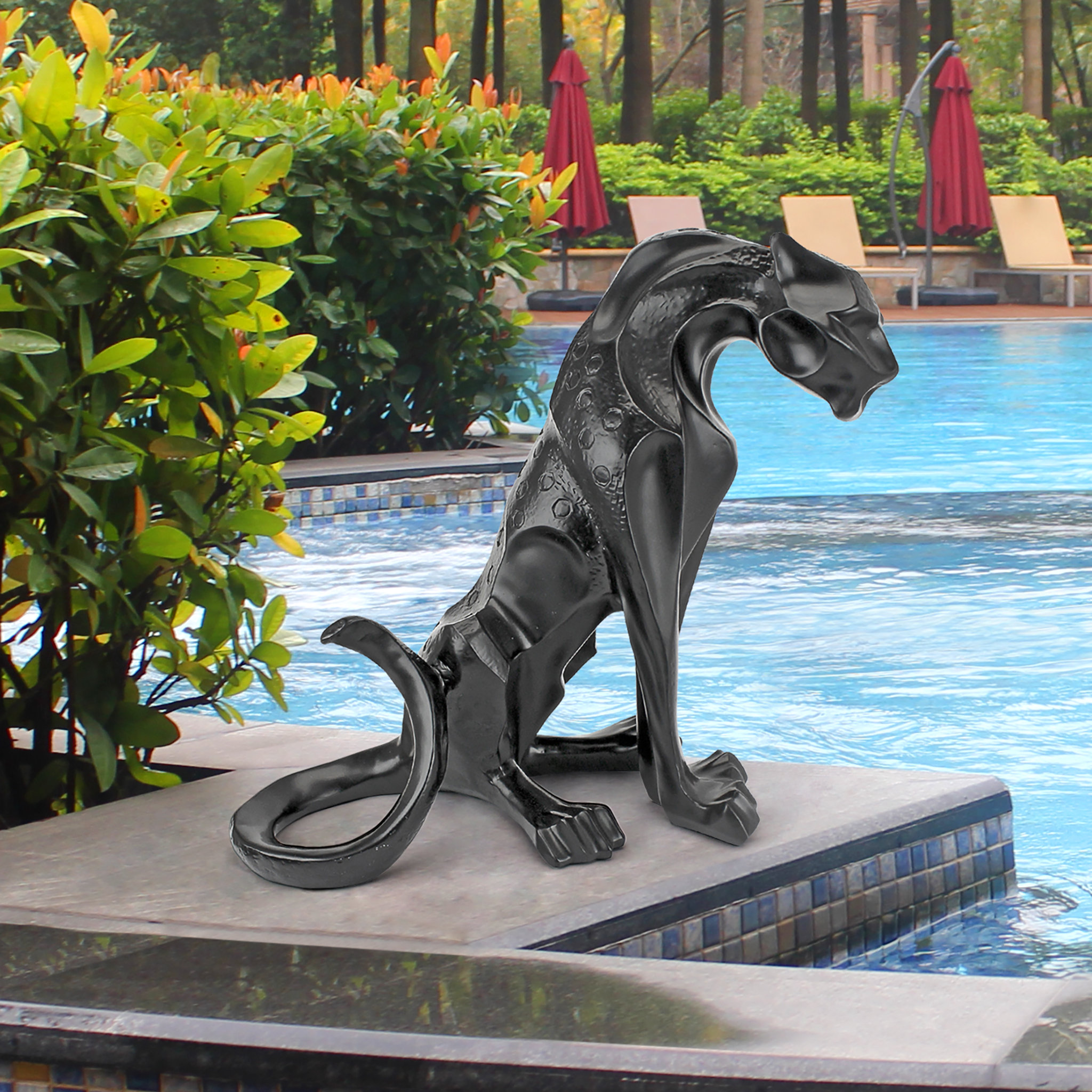 Design Toscano Rampant Tranquillity Jungle Panther Figurine & Reviews ...