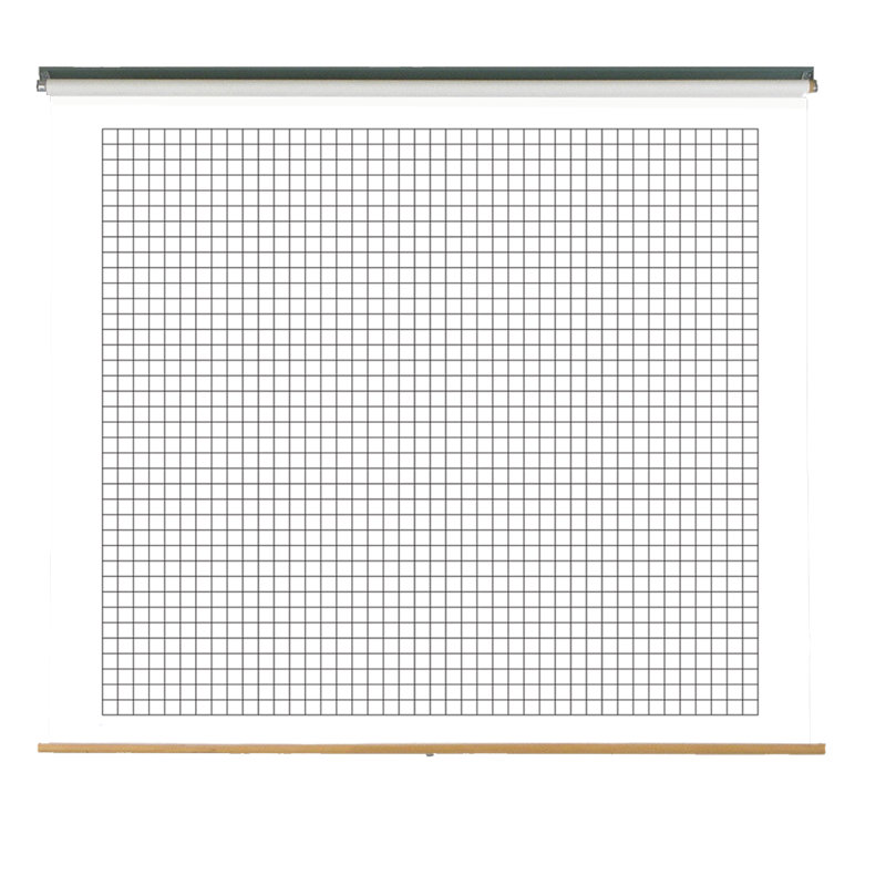 Geyer Instructional Products Pull Down Dry Erase Chart, Grid Wall ...
