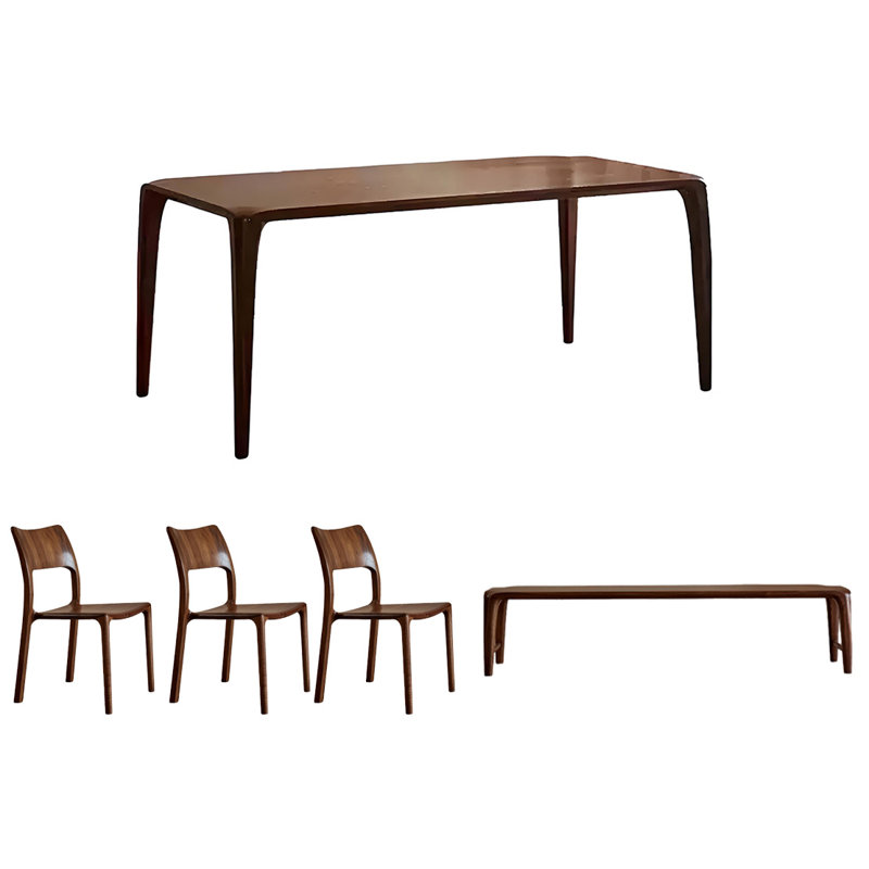 Waagy Black Walnut table set | Wayfair