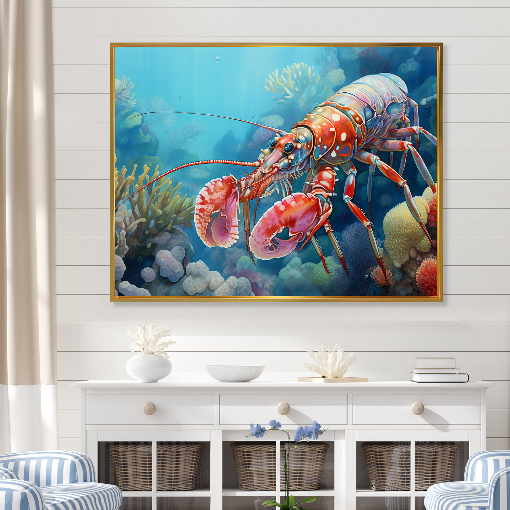 Highland Dunes Mantis Shrimp Dance On Canvas Print | Wayfair
