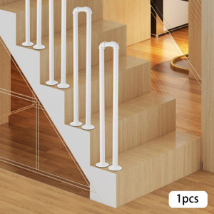 FRONG U-Shaped Metal White Stair Handrail | Wayfair