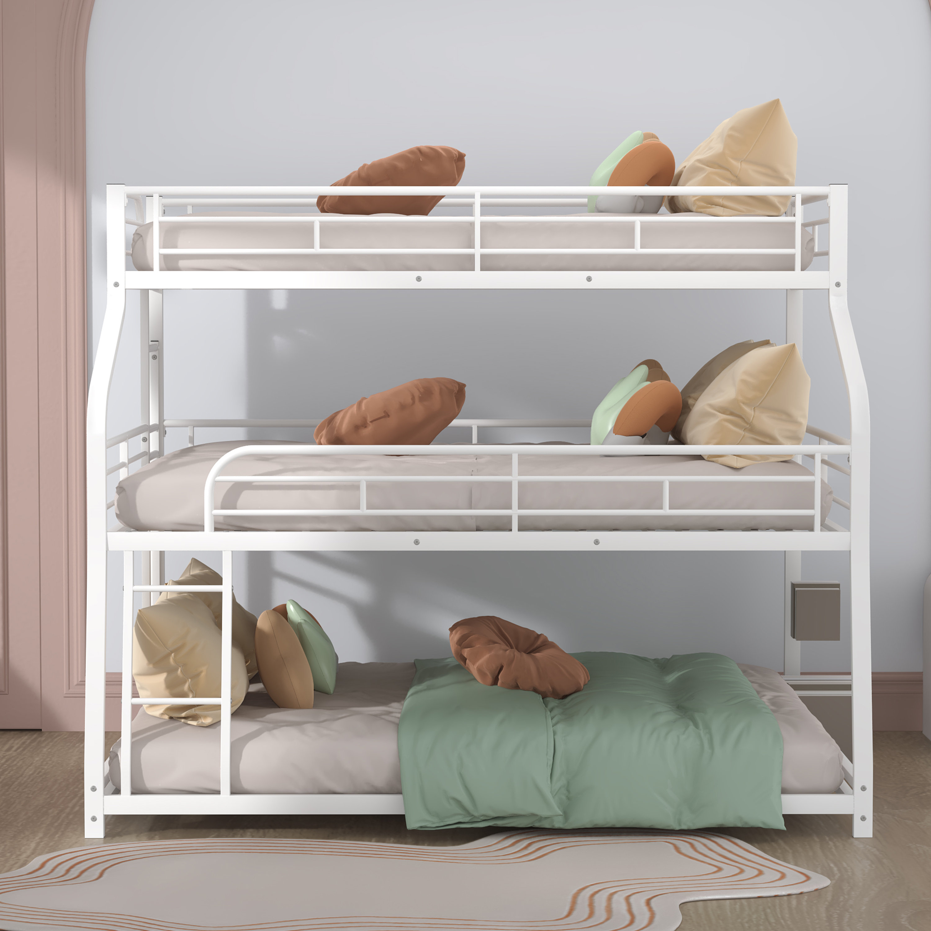 Twin Over Full Over Queen Triple Bunk Bed | Explora Madeira