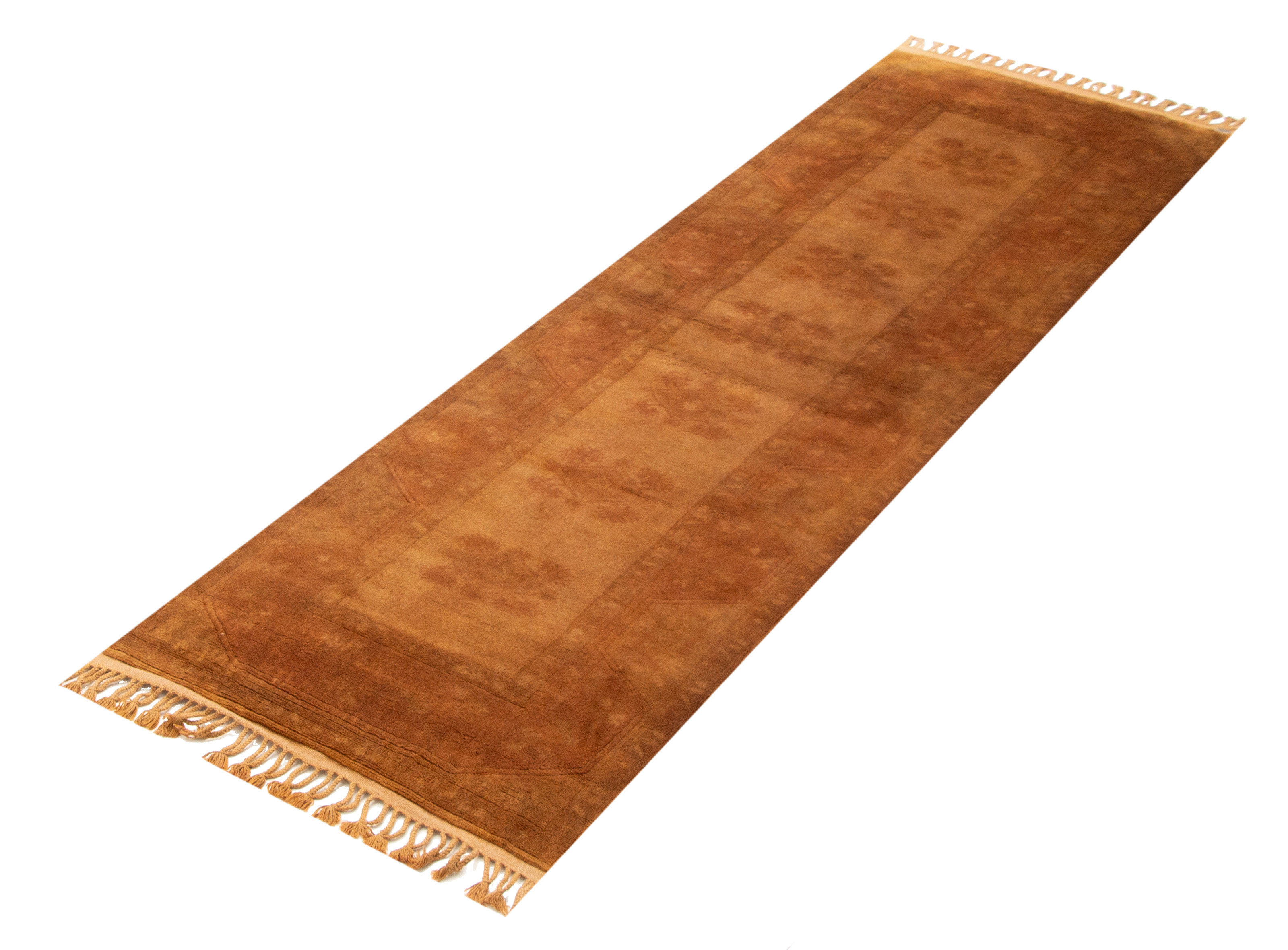 Corrigan Studio® One of kind Hand-Knotted Color Transition Brown Rug 2 ...