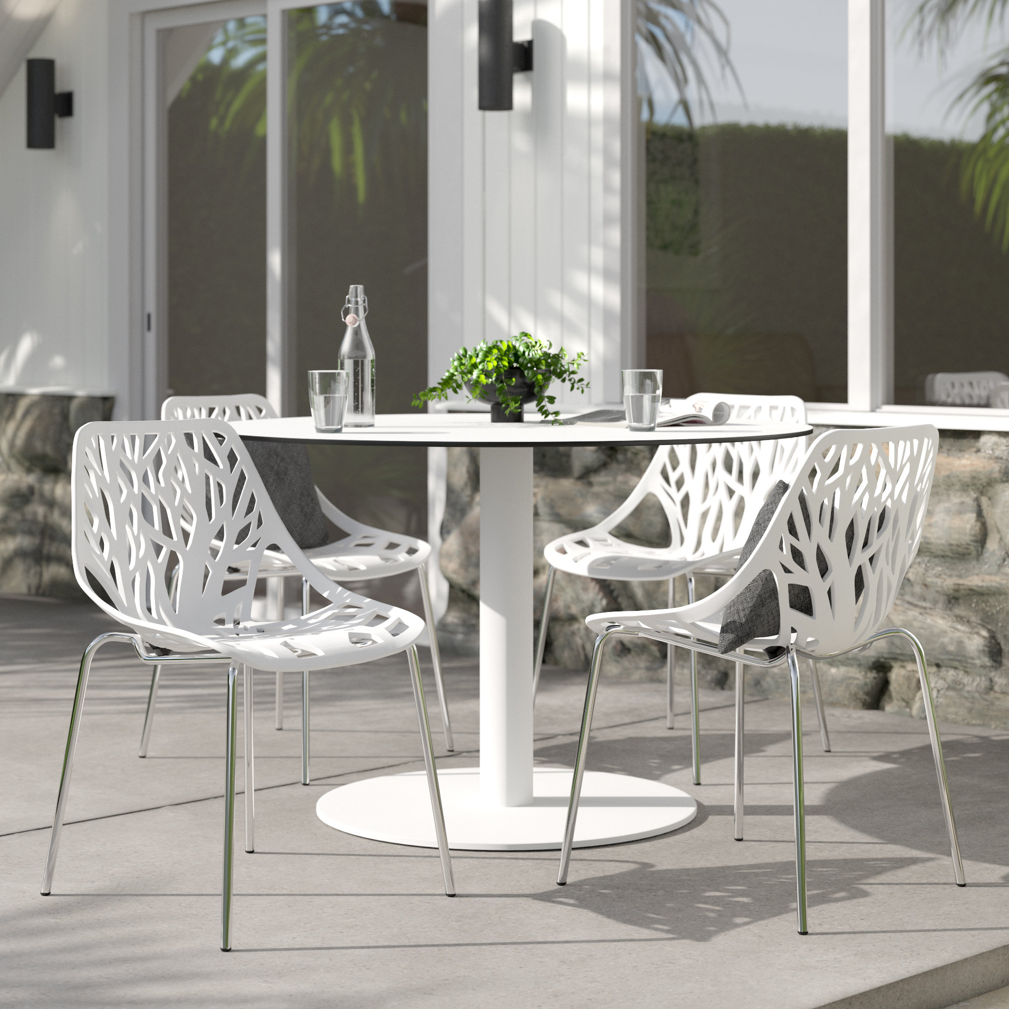 Wrought Studio™ Octavien Modern Stackable Dining Chair – Lightweight ...