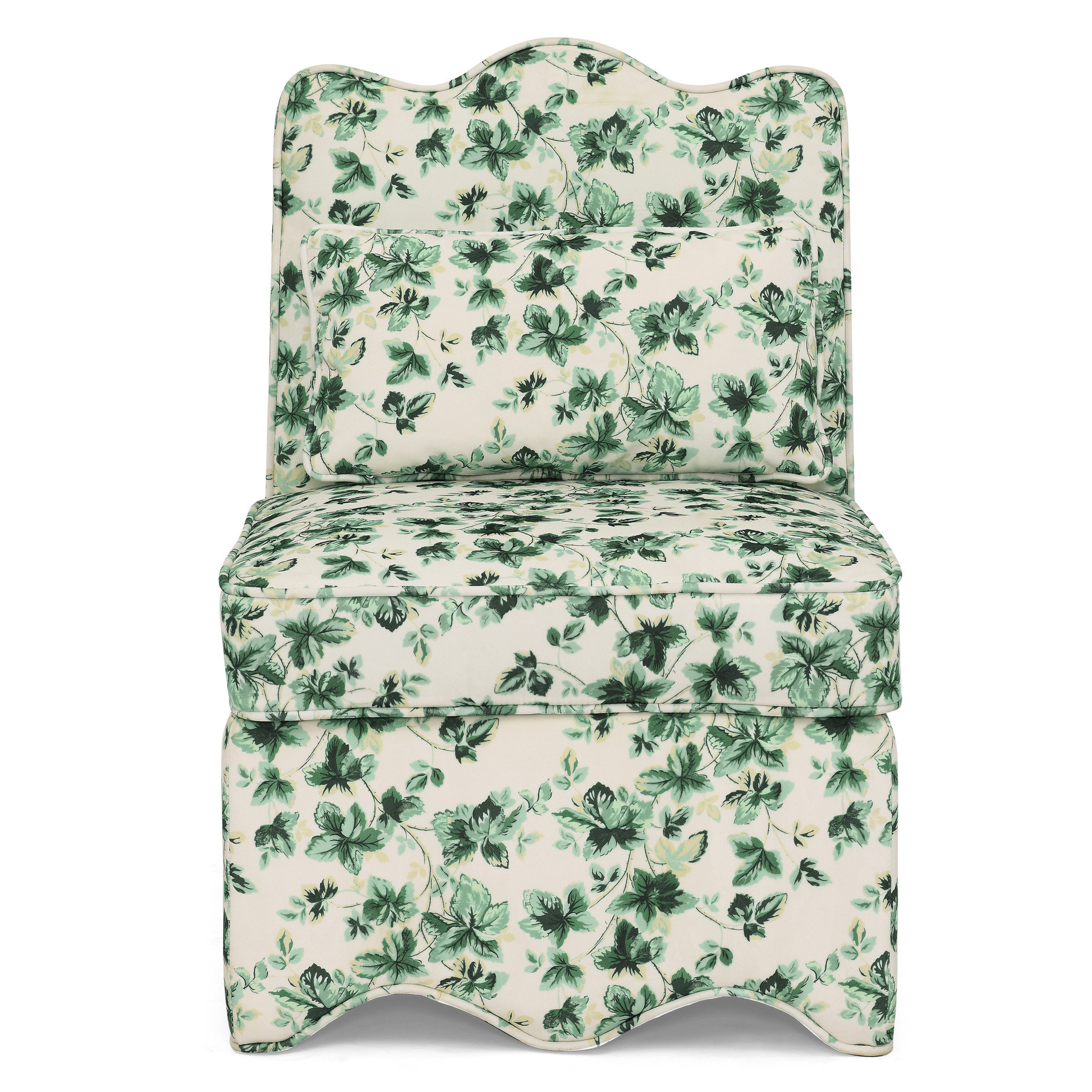 IntrospectiveIncline Flannel Dining Chair With Soft Seat And , Armless ...