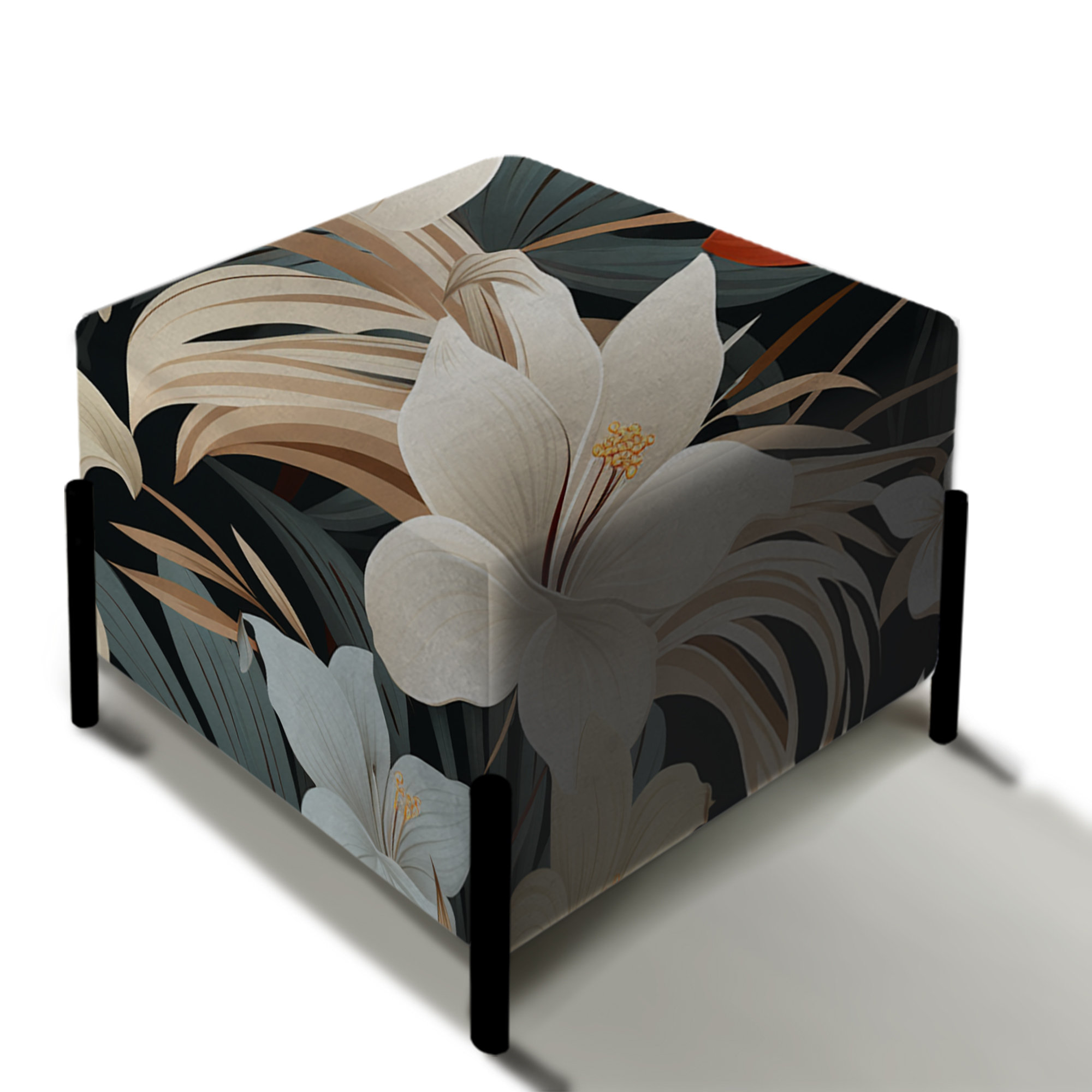 Design Art Monochrome Serenity Tropical Pattern - Tropical Square ...