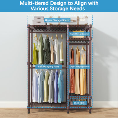 Rebrilliant Killashandra 45'' Metal Clothes Rack & Reviews | Wayfair