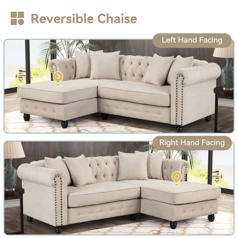 Lark Manor Anthwan 2 - Piece Upholstered Sectional & Reviews | Wayfair