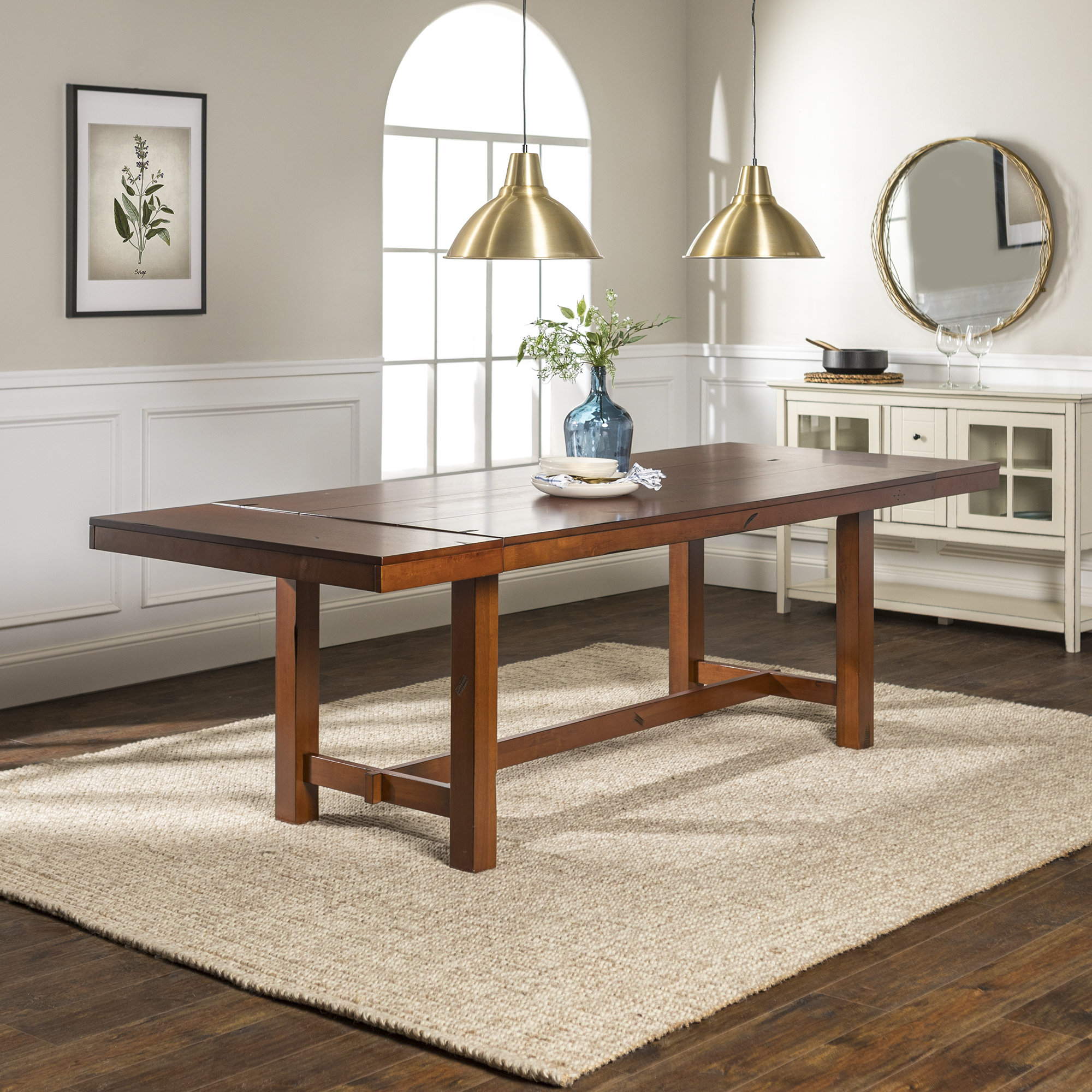 Loon Peak Freya 68"-96" Extendable Drop Leaf Dining Table & Reviews ...