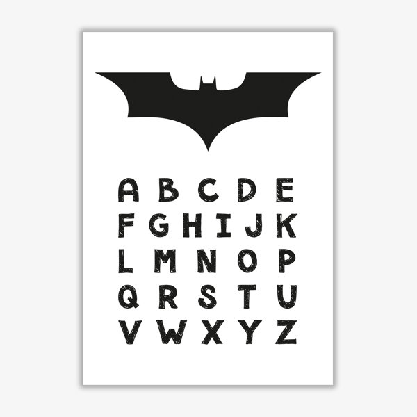 East Urban Home Batman Alphabet - Painting | Wayfair.co.uk