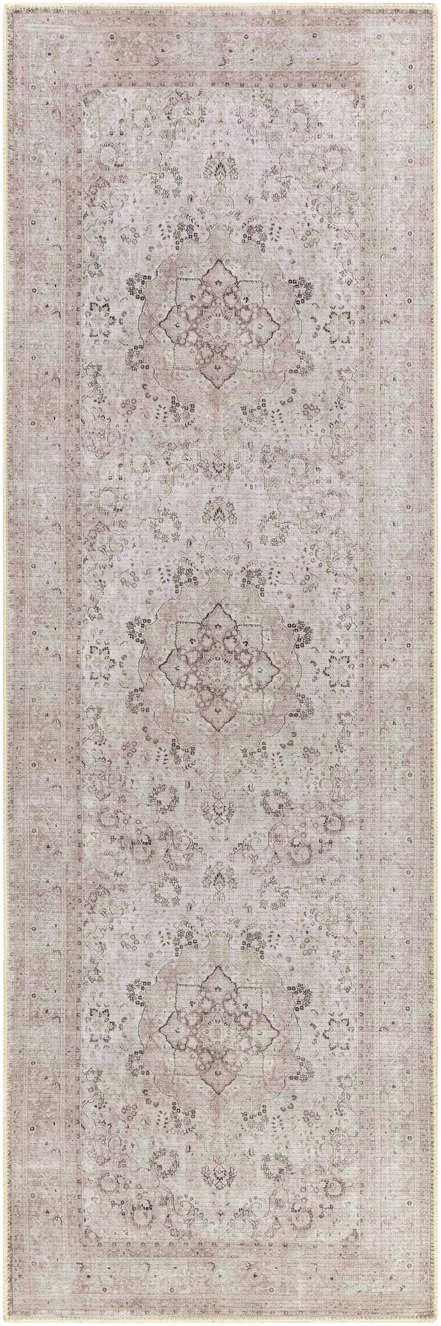 Bungalow Rose Cyrie Machine Washable Medallion Cream Area Rug & Reviews ...