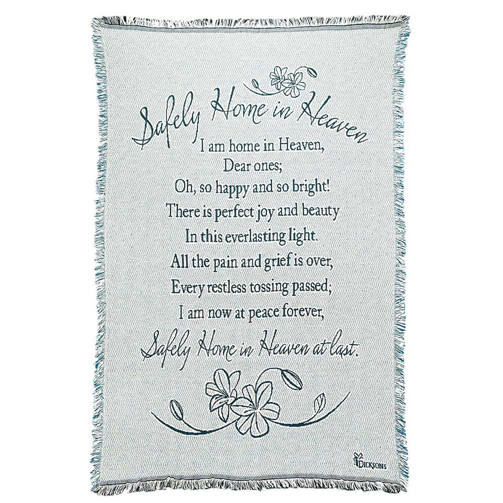 Dicksons Inc Safely Home Bereavement 100% Cotton Throw | Wayfair