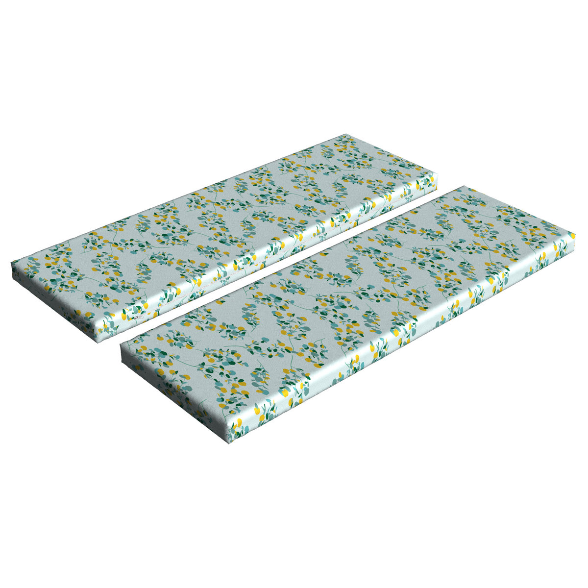 Ambesonne Floral Bench Cushion Set Of 2, Abstract Summer Blossom Botany ...