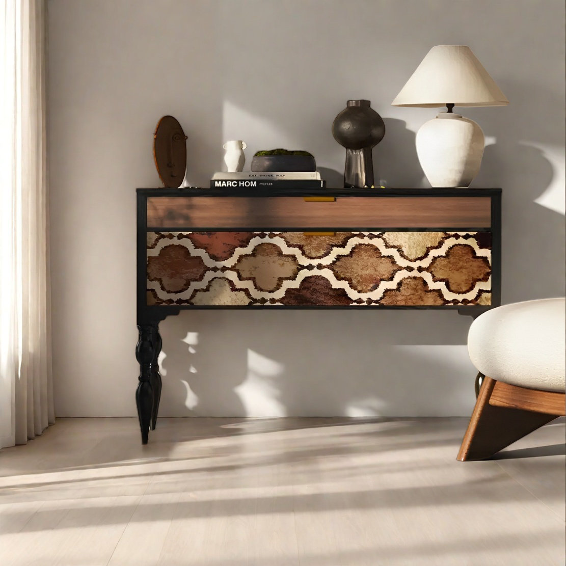 DURBIL Retro Multifunctional Console Table with Drawers | Wayfair
