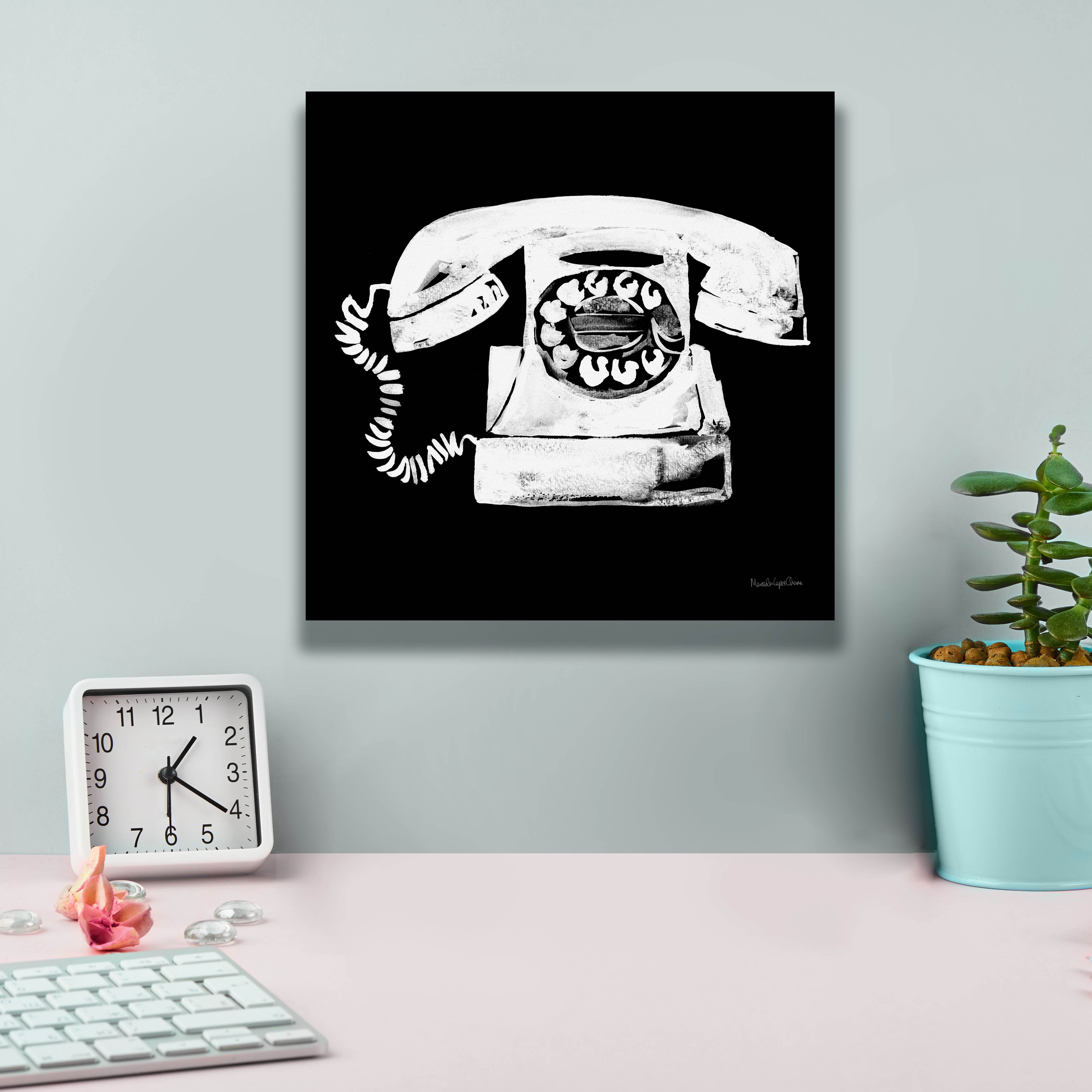 Ebern Designs Epic Graffiti 'Call Me' by Mercedes Lopez Charro Canvas ...