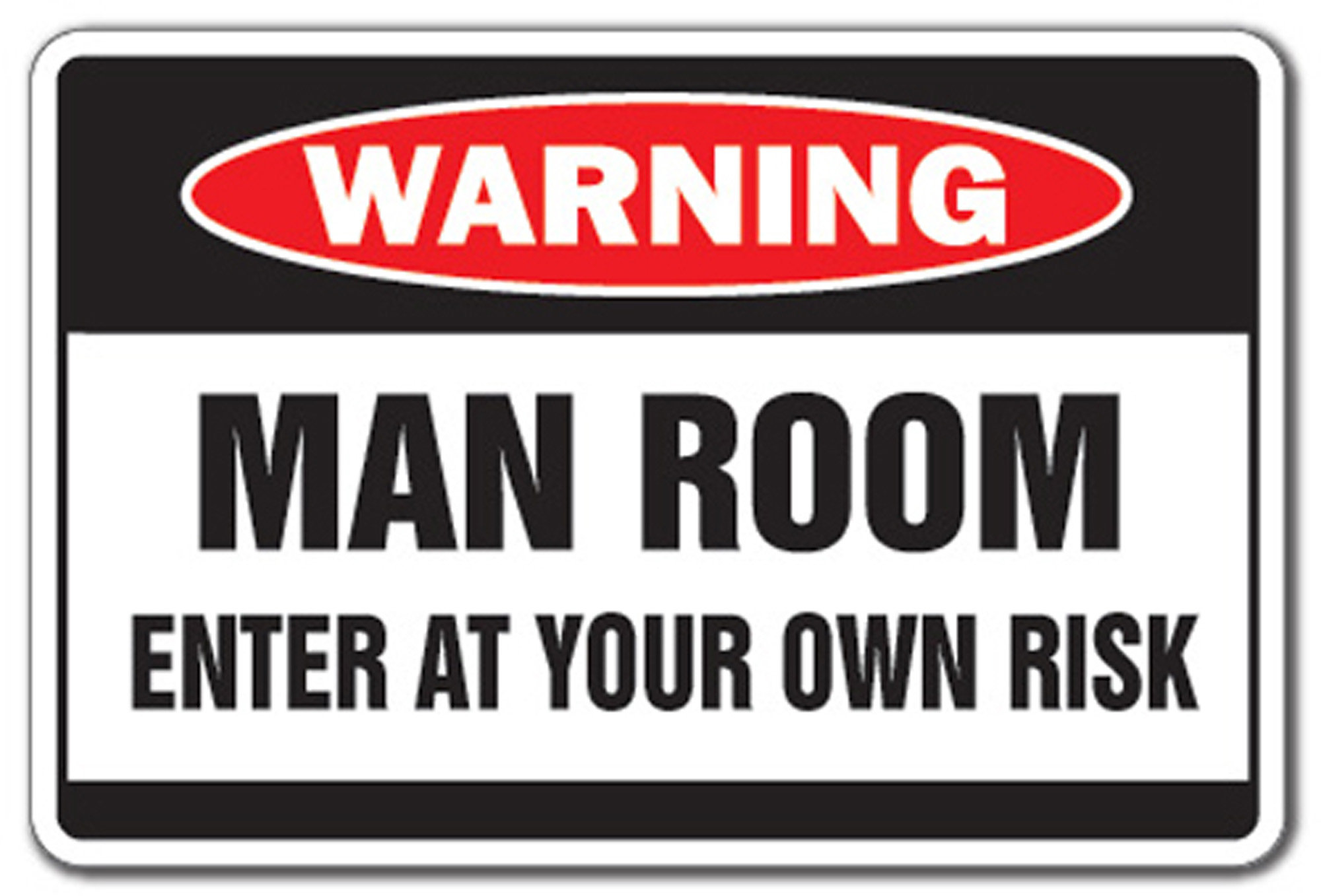 Trinx MAN ROOM Warning Sign Hangout Room Mancave Signs Beer Cigar TV ...