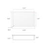 DecoMust 12.6"x9" Stainless Steel 18 Gauge White Cream Rectangular ...