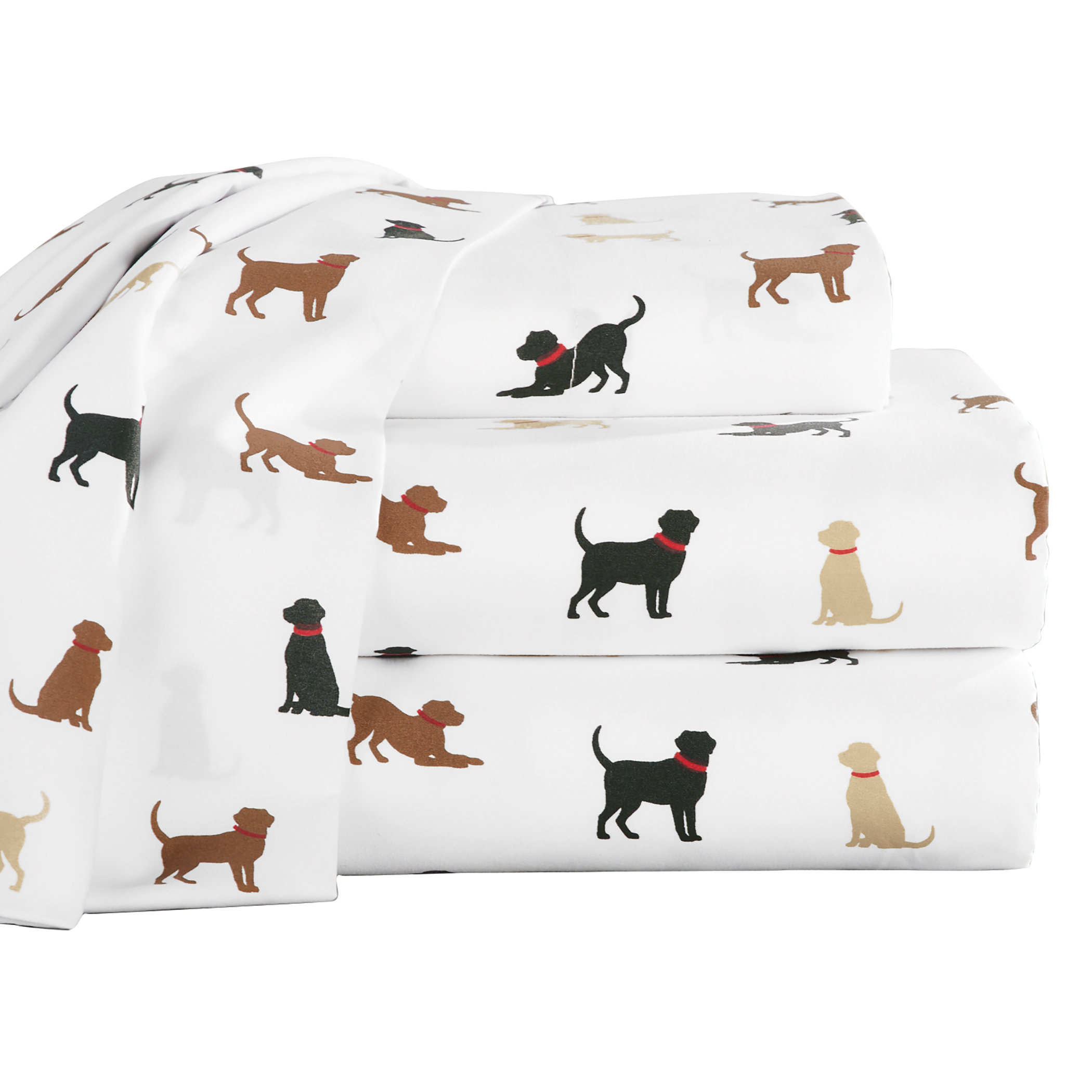 Winston Brands Whimsical Novelty Printed Dog Sheet Set & Reviews | Wayfair