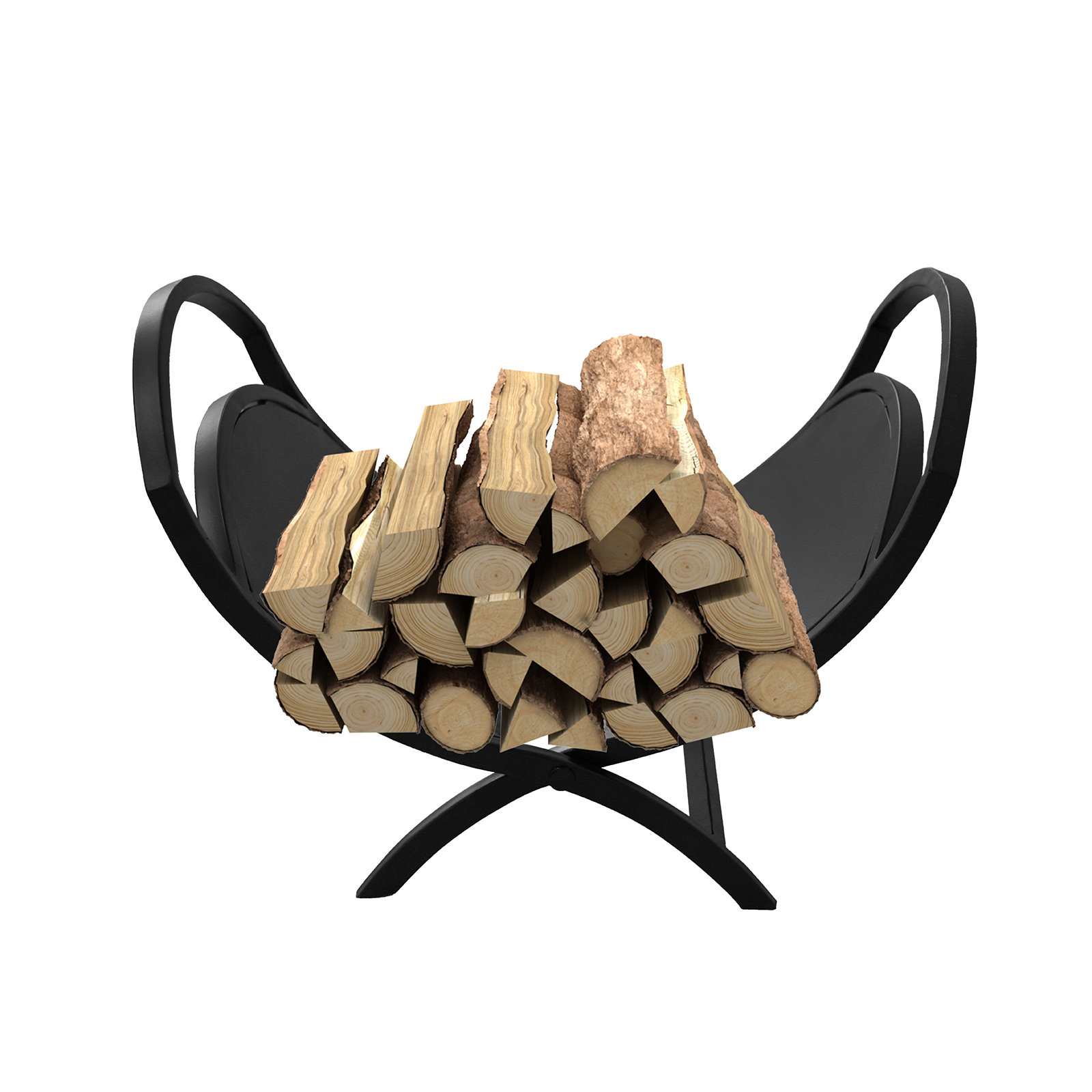 Symple Stuff 17 Storeys 17" W X 13" H Firewood Log Rack X-shape Heavy ...