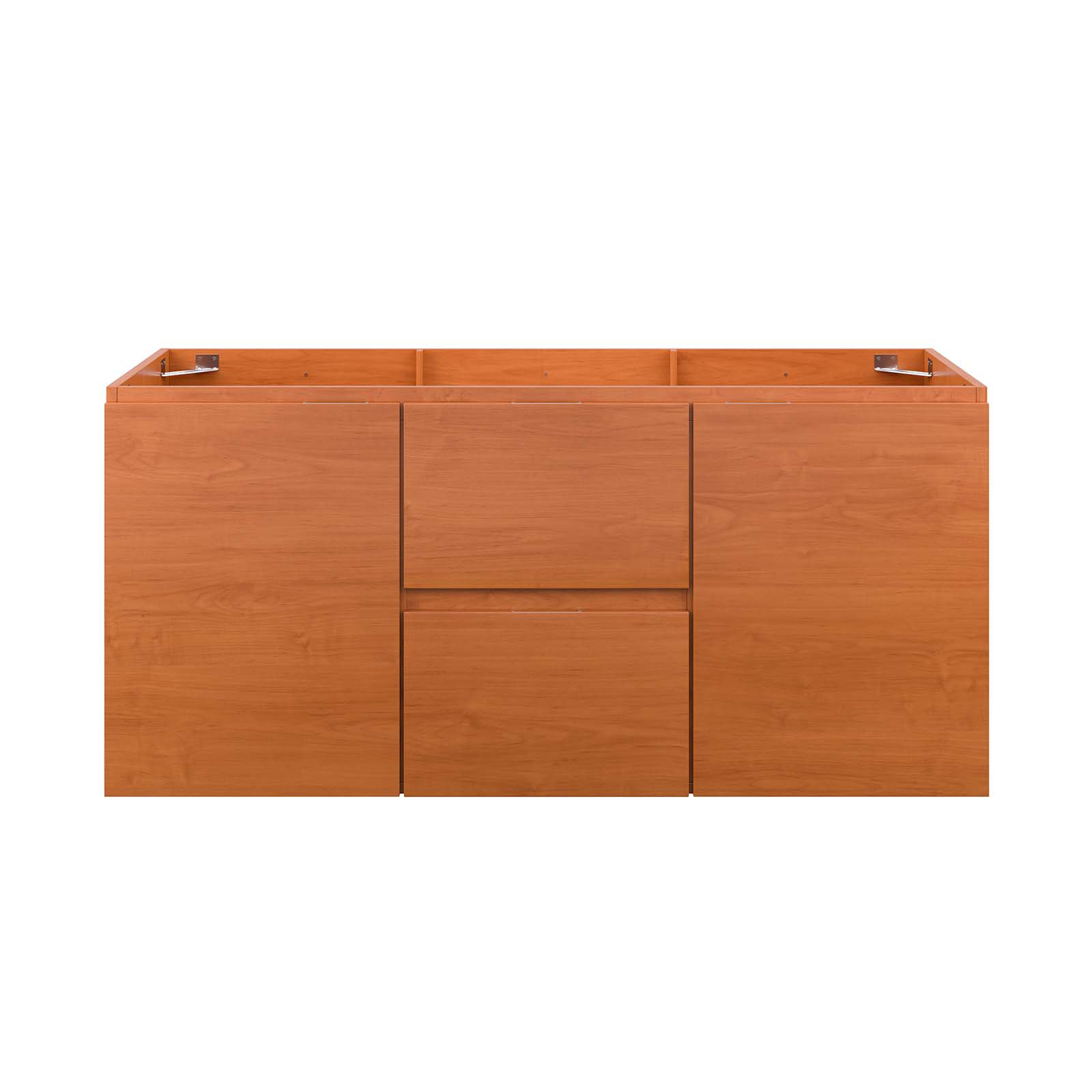 Modway 47" Wall Mounted Double Bathroom Vanity Base Only in Orange ...