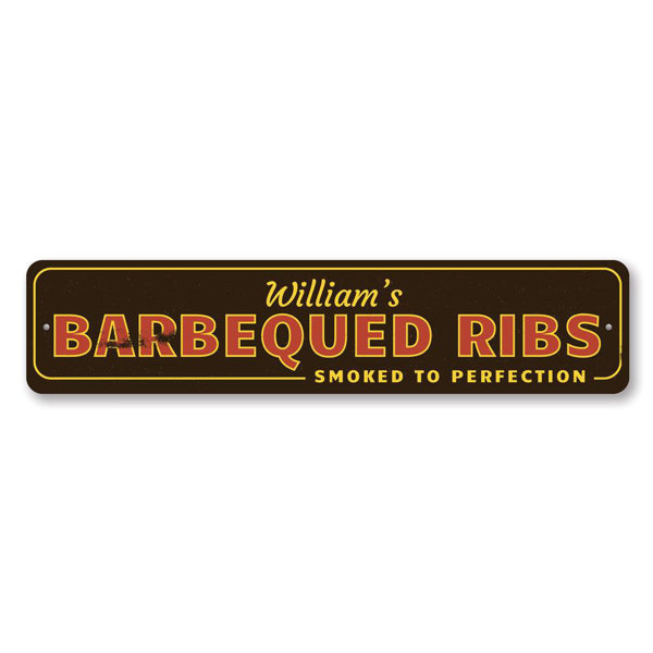 Lizton Sign Shop, Inc Barbecued Ribs Custom Aluminum Sign | Wayfair