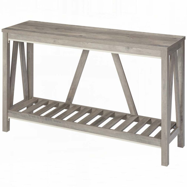 Ophelia & Co. Rustic Farmhouse Entryway Table with Storage Slatted ...