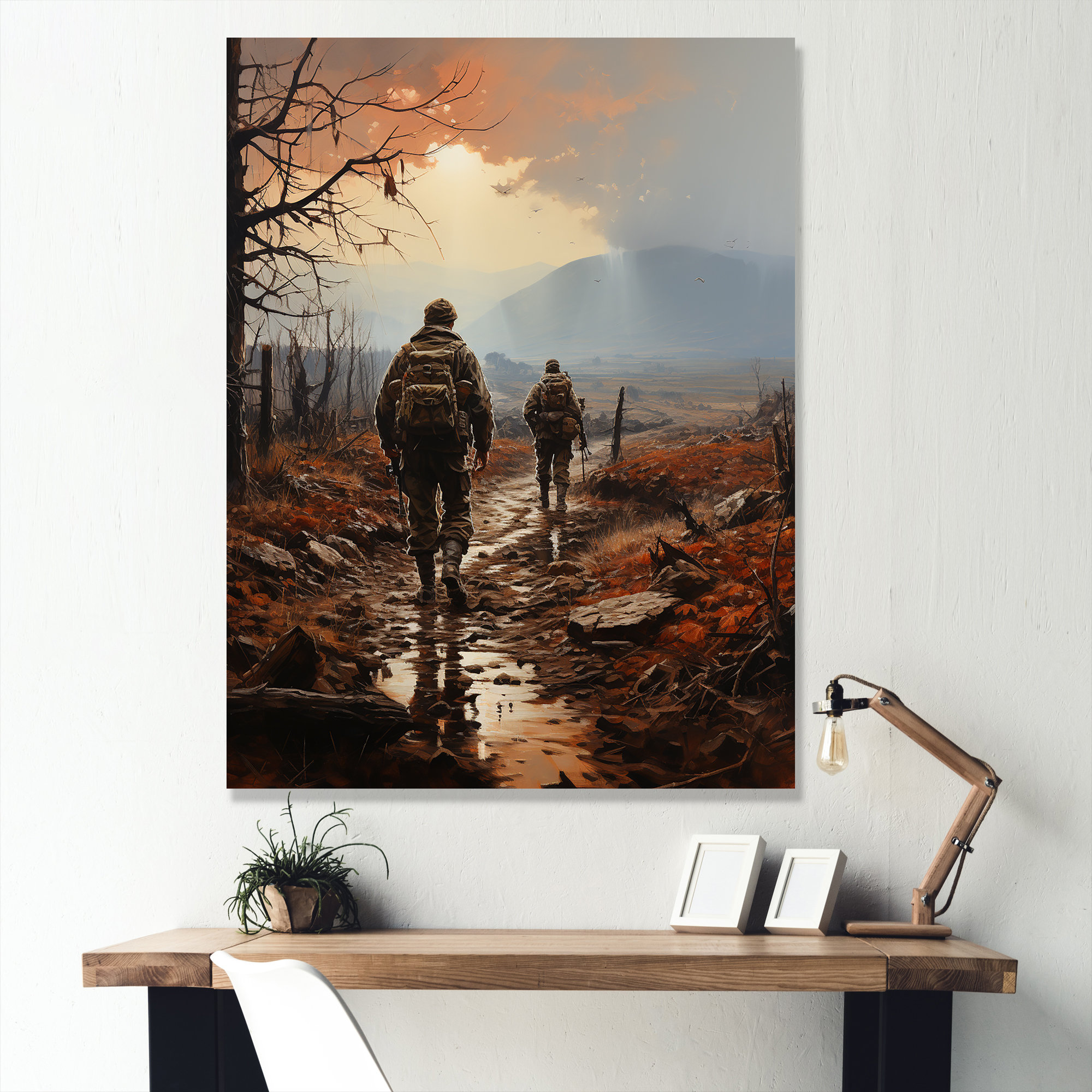 Design Art Military War Landscape No Mans Land On Canvas Print | Wayfair