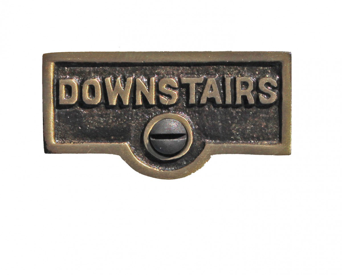The Renovators Supply Inc. Downstairs Name Signs Labels Switch Plate ...