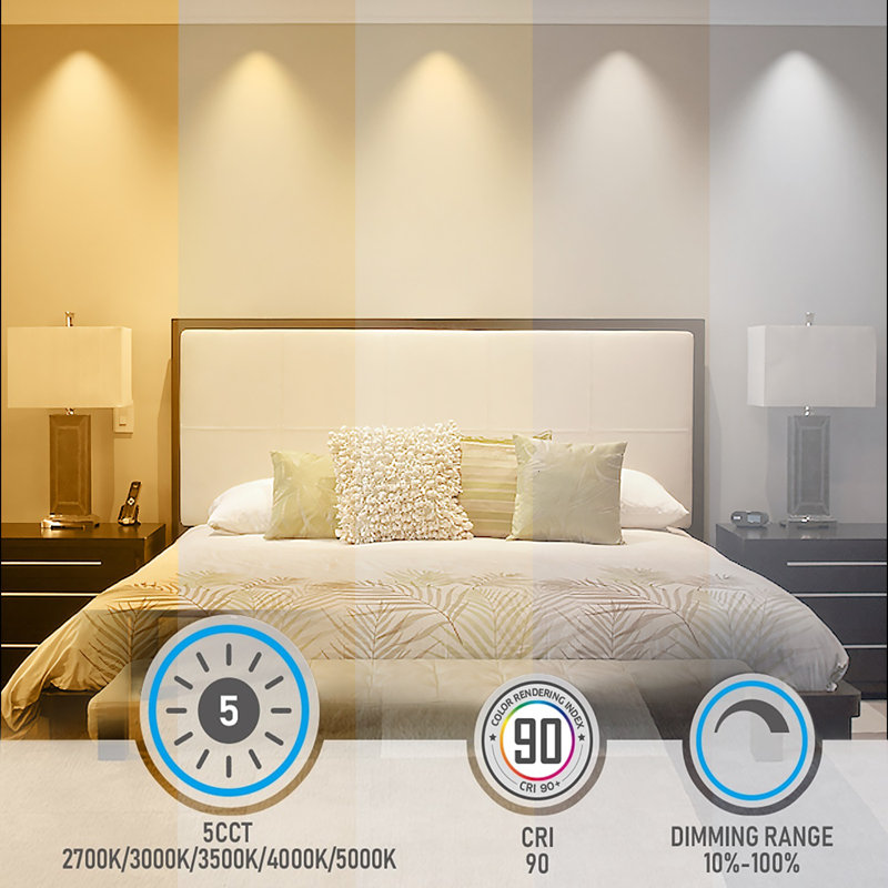 TORCHSTAR 1'' Selectable Color Temperature Dimmable IC Rated Standard ...