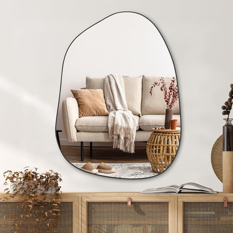 Ivy Bronx Nanice Solid + Manufactured Wood Irregular Mirror | Wayfair