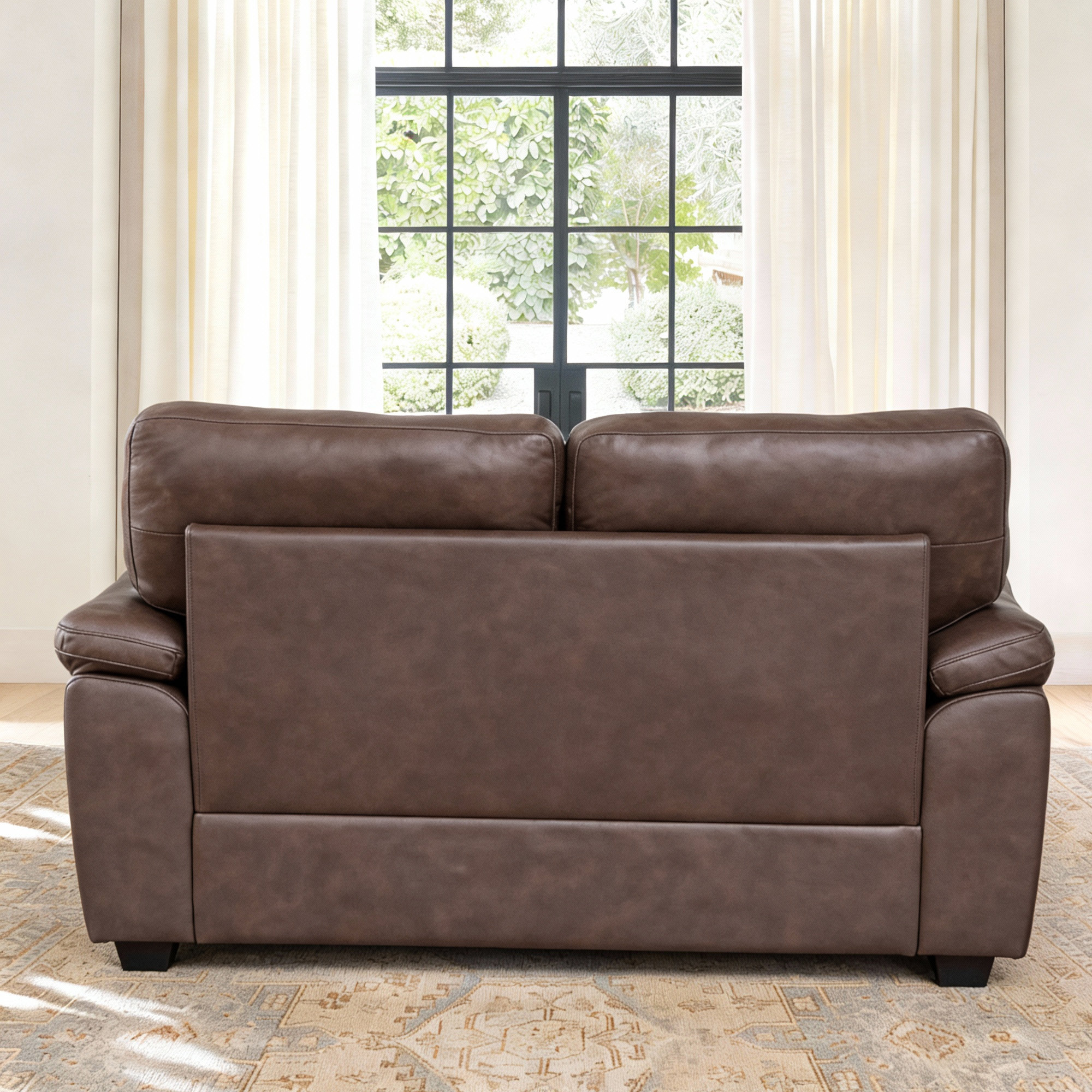 MIXARTS 21 58.66'' Urban Elegance Faux Leather Loveseat: Where Luxury ...
