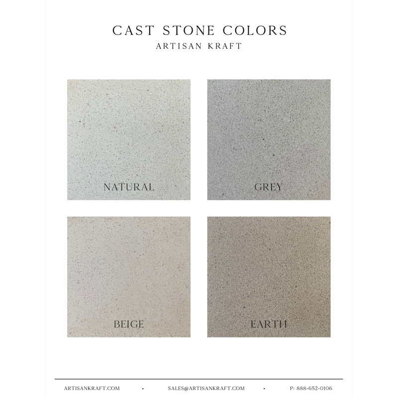 Artisan Kraft Marlboro Cast Stone Fireplace Surround with Beveled ...