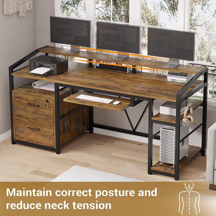 Trent Austin Design® Lucilla Metal Base Computer Desk & Reviews | Wayfair