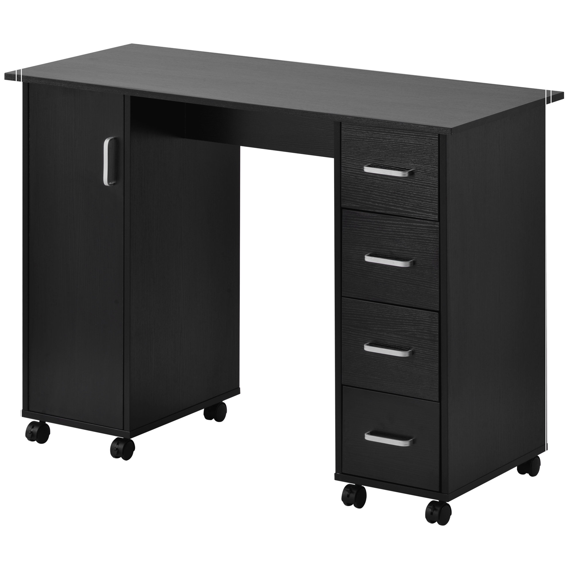 Latitude Run® Home MDF Computer Desk with 4 Drawers and A Storage ...