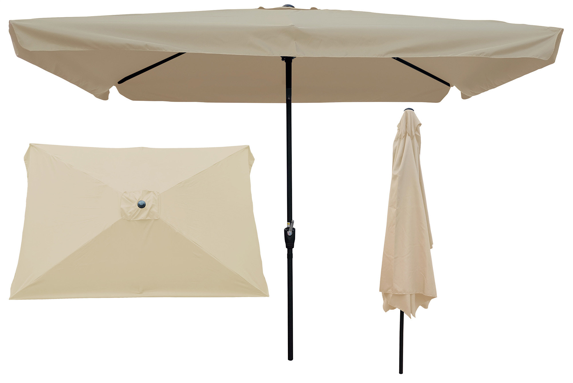 Latitude Run® Sircilo 120'' x 78'' Rectangular Beach Umbrella with ...